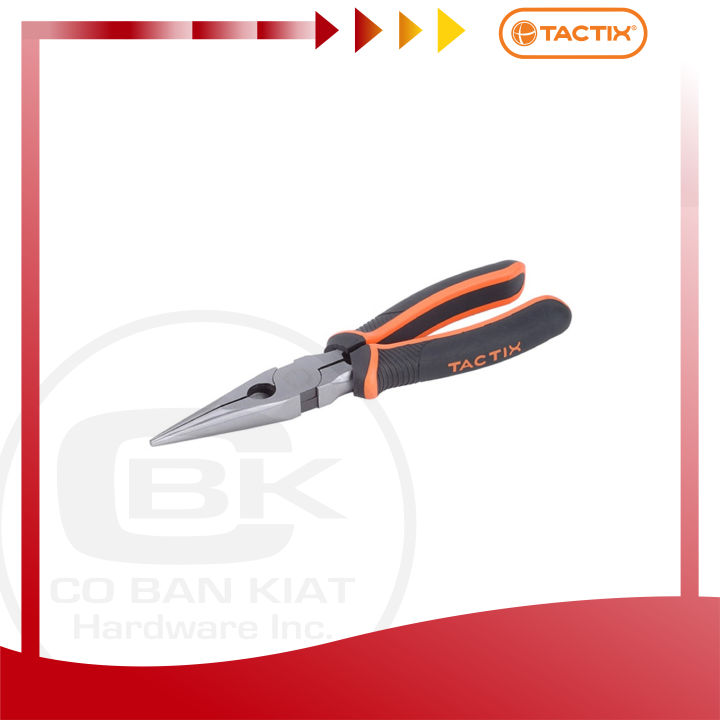 Tactix 200003 Long Nose Plier 200mm (Black/Orange) | Lazada PH