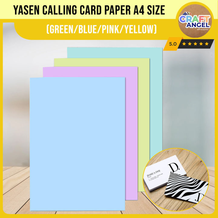 Yasen Calling Card Paper A4 240GSM 50 Sheets Matte Finish Instant Dry ...