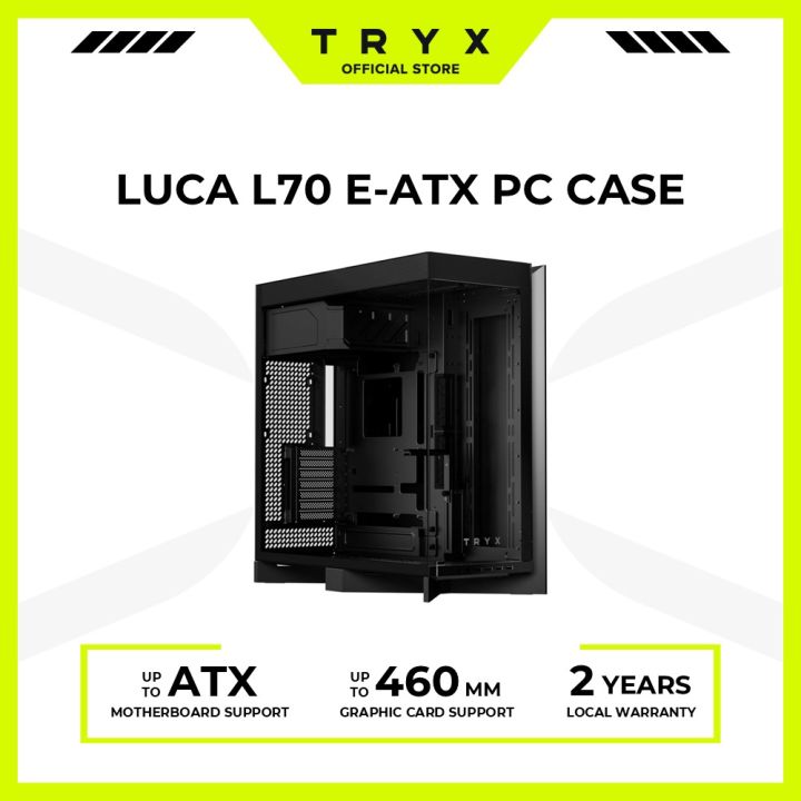 TRYX Luca L70 E-ATX PC Case Narrow Bezel ATX Case High Modularity ...