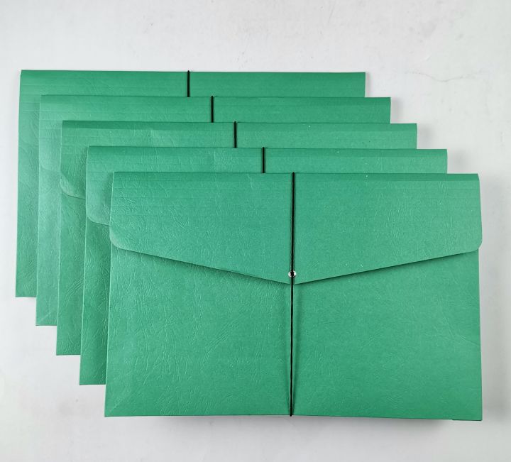 Veco Expanding Envelope w/garter Long Morocco 5pcs (Available: Green ...