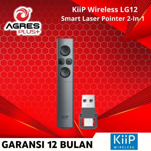KiiP Wireless LG12 Smart Laser Pointer 2-In-1 Type-C and USB Receiver ...