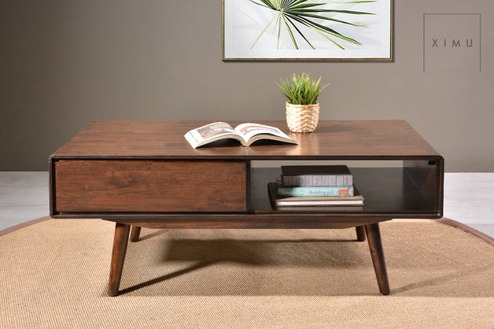 Maksim 1.2M Full Solid wood Coffee table/ Tea table/ Meja kopi/ Living ...