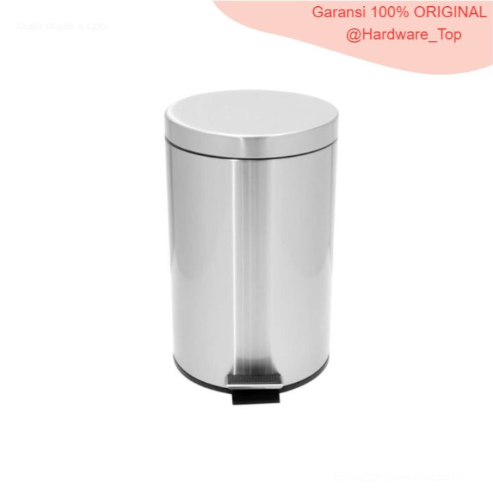 KRISBOW Tempat sampah stainless pedal bin 12 liter uk 25 x 41 cm | Lazada Indonesia