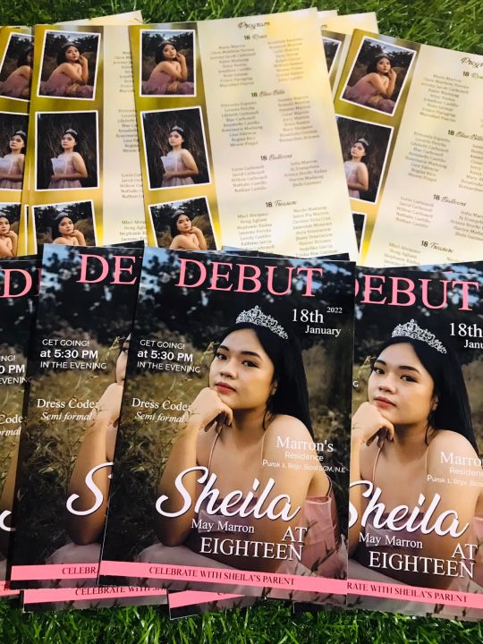 Debut Invtation | 18th | 7th Birthday Invitation 4R | Lazada PH