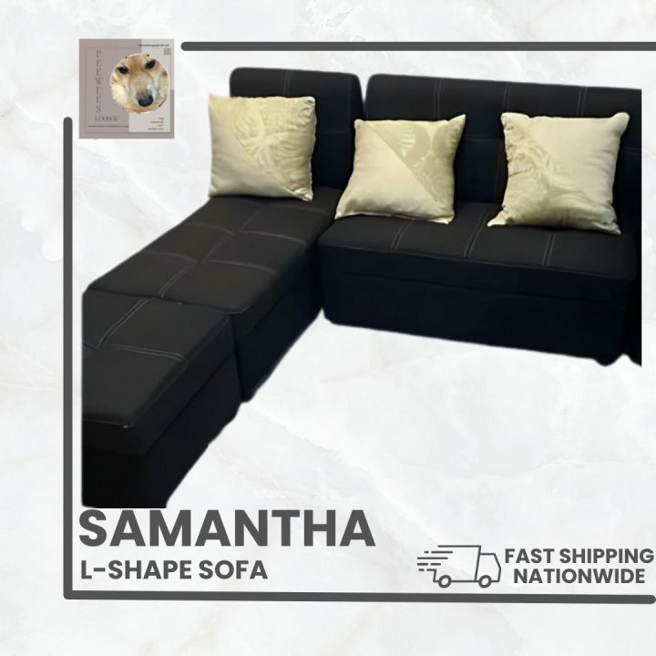 SAMANTHA STYLISH SALA SET L- SHAPE DESIGN MODERN SOFA FOR SMALL LIVING ...