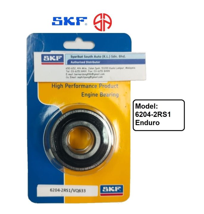 SKF 6204-2RS1/VQ633 Enduro Bearing Engine Crankshaft Gearbox ...