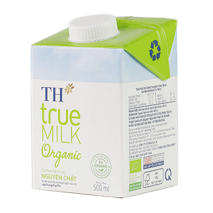 Sữa Tươi Hữu Cơ TH true MILK Organic 500 ml (Thùng12 Hộp) | Lazada.vn