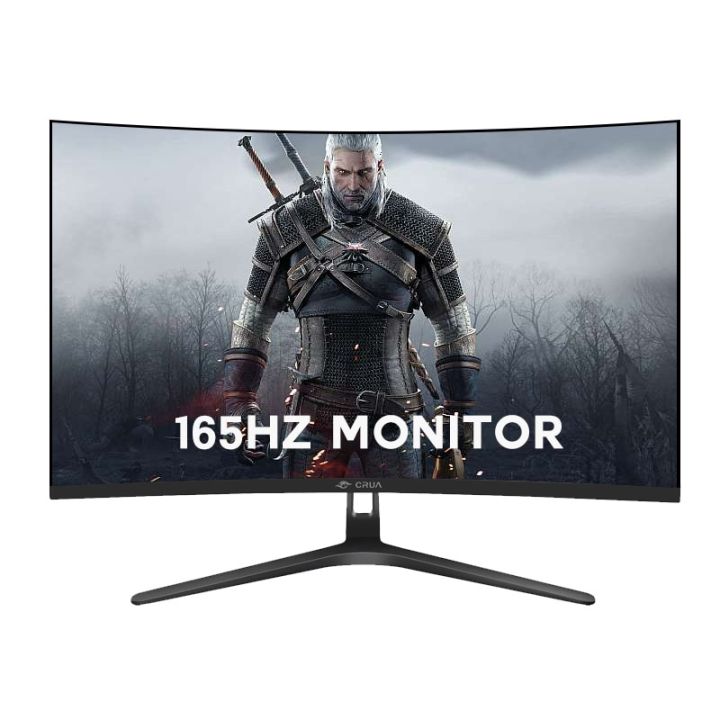 CRUA Gaming Monitor 27 Inch 165HZ Curved Computer Monitor For Desktop ...