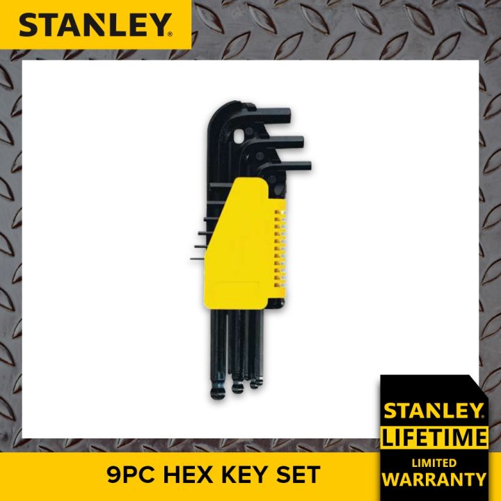 Stanley 69-256 Hex Key Set 9pc L/arm MM (Black/Yellow) [Lifetime ...