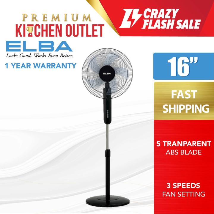 Faber 16 Inch Stand Fan FSF REVO 8416BK | Faber 16'' 5 Blades 3 Speeds ...