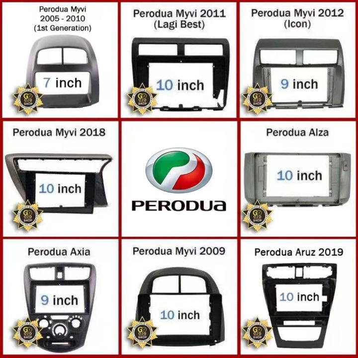 【Android Player Casing】Perodua Myvi/ Alza/ Bezza/ Aruz/ Kelisa/ Kenari ...