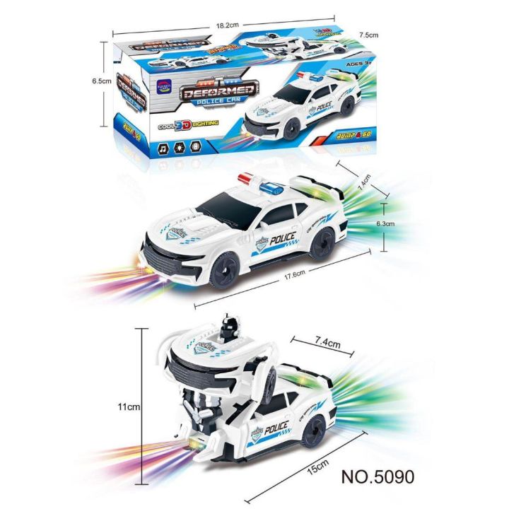 MAINAN ANAK ROBOT DEFORMATION TRANSFORMA MOBIL Deformed Police Car ...