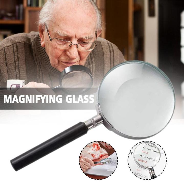 Handheld Stainless Steel Magnifying Glass Clear For Reading P6V1 ...