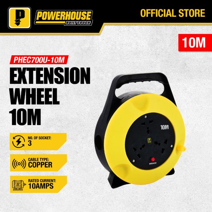 Powerhouse Electric Heavy Duty Extension Wheel 10A 10M 13A 30M | Lazada PH