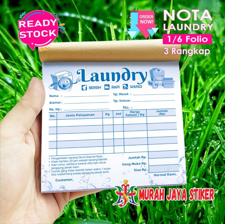 NOTA LAUNDRY 3 PLY | NOTA LAUNDRY MINI 3 RANGKAP | Lazada Indonesia