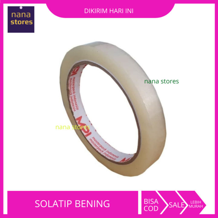 Isolasi 12MM x 72 Yard Solatip Bening 12 MM Solasiban Murah | Lazada ...