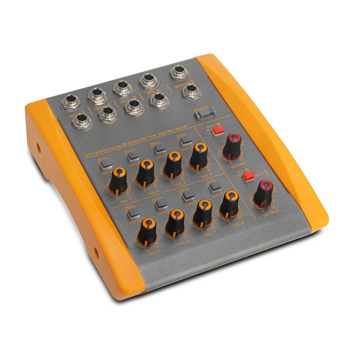 8-Channel Audio Mixer, DC 5V,Low-Noise Stereo Mono Switching, for Small ...