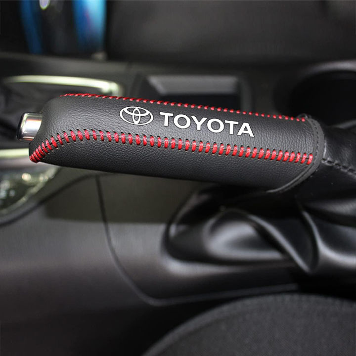 Car Handbrake Covers Auto Handbrake Grips Genuine Leather Cover for ...