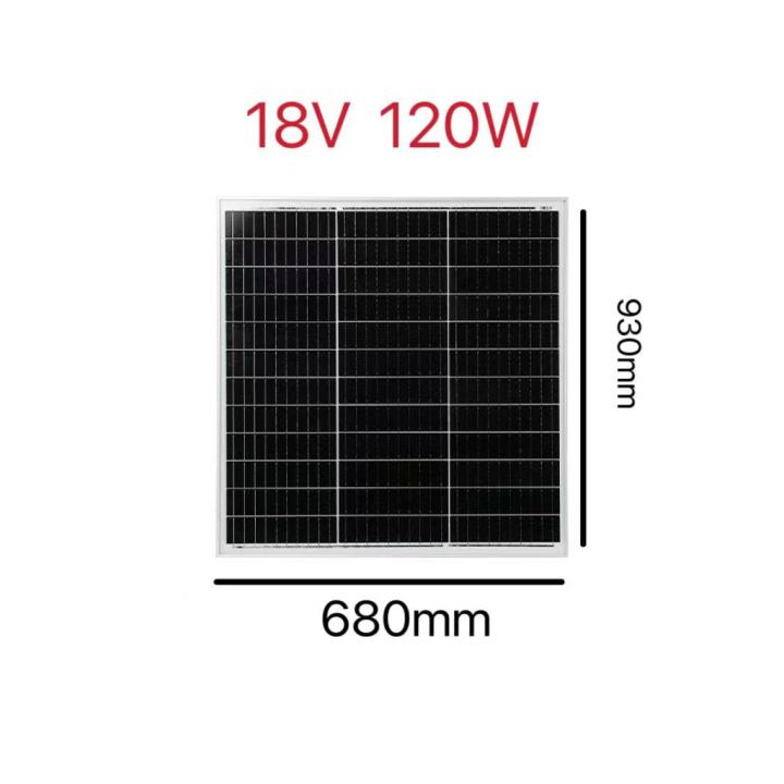 แผงโซลาร์เซลล์ monocrystalline solar cell 18V 100W/120W/170W | Lazada.co.th