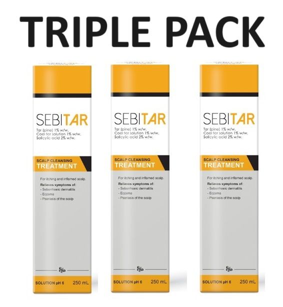 Sebitar 250ml Triple pack- Seborrhoeic Dermatitis (scaling and flaking ...
