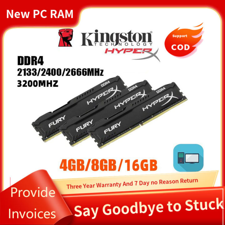 【จัดส่งฟรี】Kingston HyperX FURY 4GB/8GB 16GB DDR4 2400/2133/2666Mhz 288Pin 1.2V PC4 DIMM RAM ...