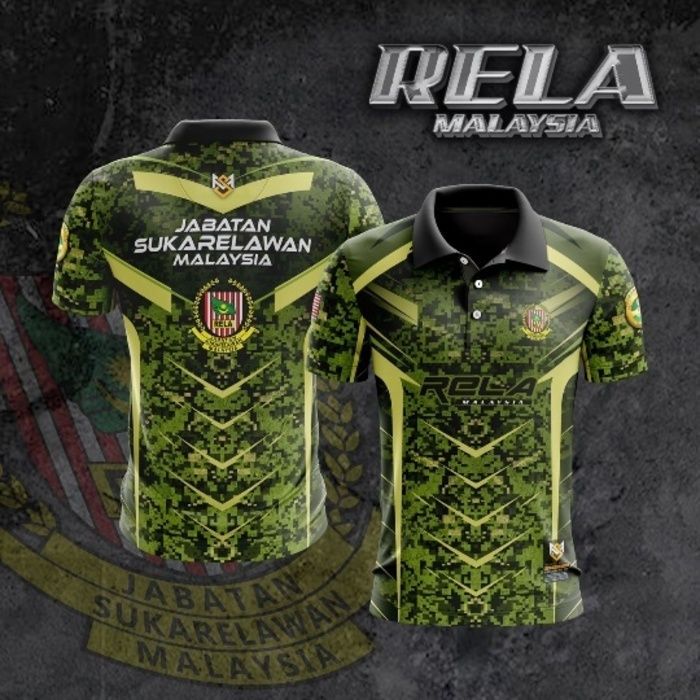 2024 Malaysian Rela Corps Digital Camo Unisex Polo Shirt Full ...