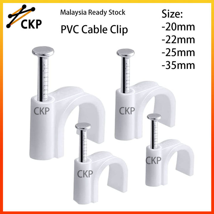 20mm 22mm 25mm 35mm PVC Pipe Wall Clip U Shape Clip Klip Paku PVC ...