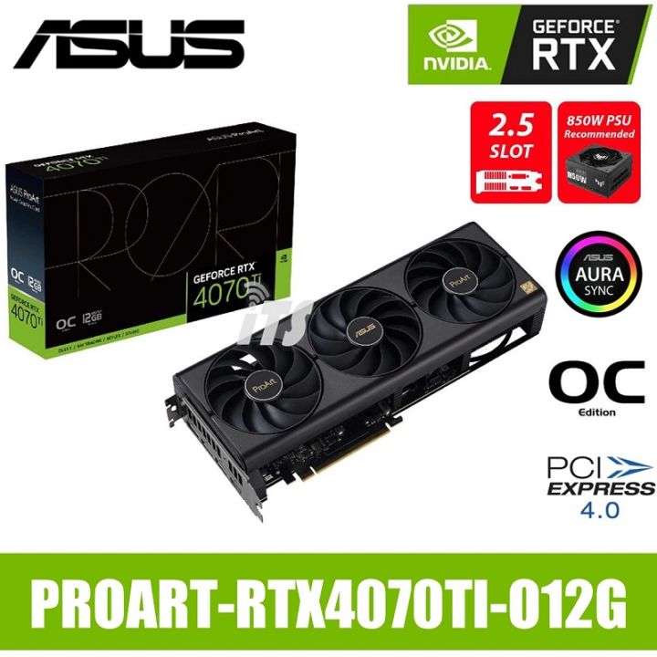 ASUS Proart GeForce RTX 4070 Ti OC Edition 12GB GDDR6X Graphics Card ...