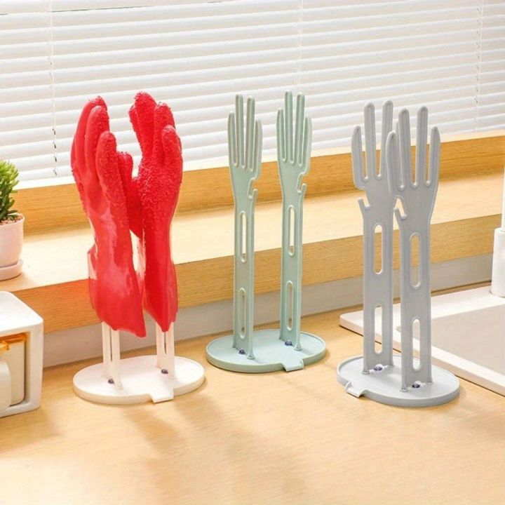 Rubber Gloves Drying Drain Rack Kitchen Rubber Gloves Rack Gloves Stand ...