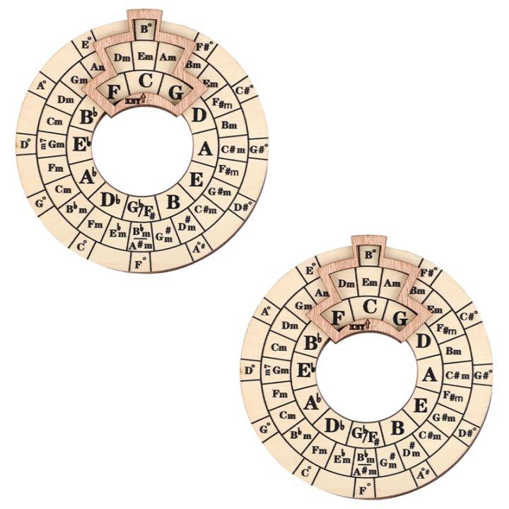(JSTG) Wooden Melody Tool, Round Circle of Fifths Wheel Melody Chord ...