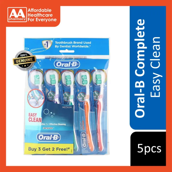Oral-B Complete Easy Clean Toothbrush (Medium) -5's | Lazada