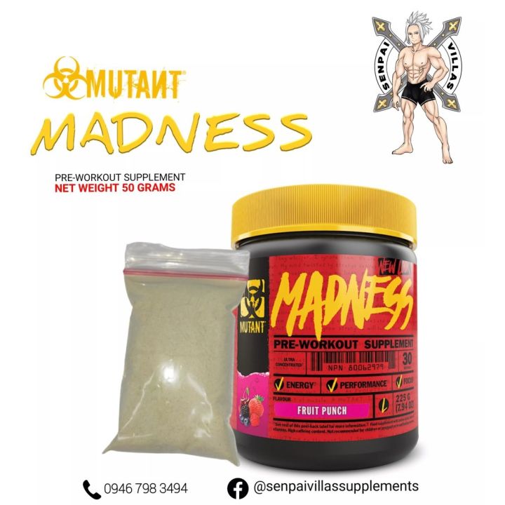 MUTANT MADNESS PRE-WORKOUT SUPPLEMENT 50 GRAMS | Lazada PH