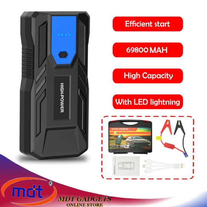 M33 High Power 12V Multi-Function Jump starter 69800mAh Emergency Power 2-USB Jack Car Charger ...