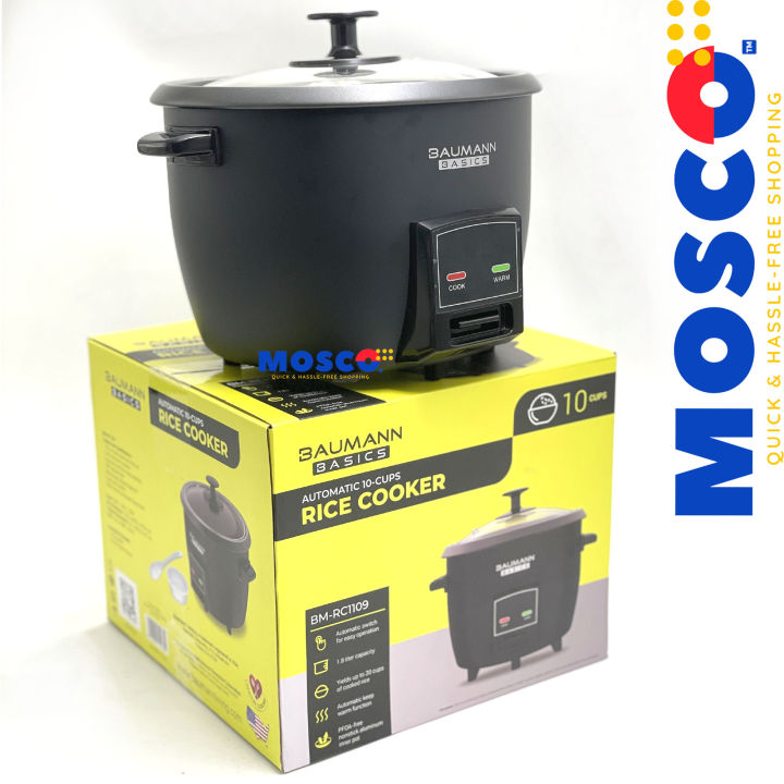 Automatic Rice Cooker | Baumann & Kuchenluxe | Matte Black | 1.5L & 1 ...