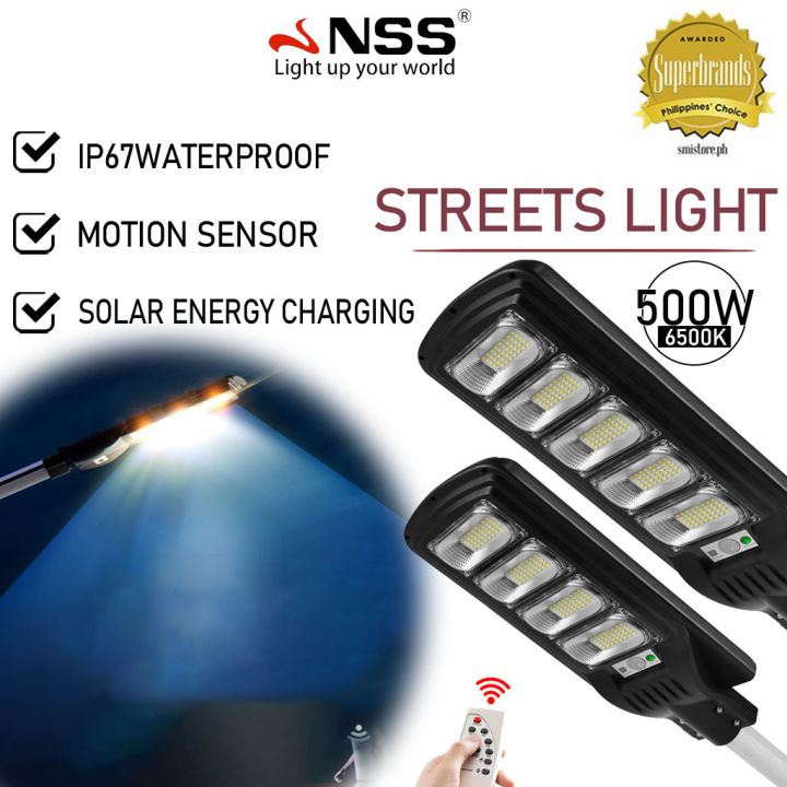 NSS Solar Light Solar Street Light with Remote Sensor Flood Light IP67 ...