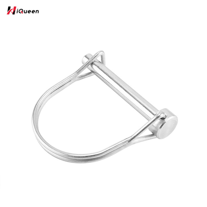 Hiqueen เพลาลวดขาล๊อคโค้งกลมรูปตัว D,เช็มหมุดความปลอดภัยสแตนเลส316 ...