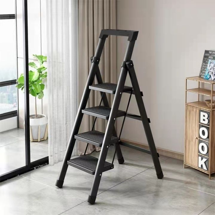 Family foldable ladder 4 steps ladder portable sturdy non-slip ...