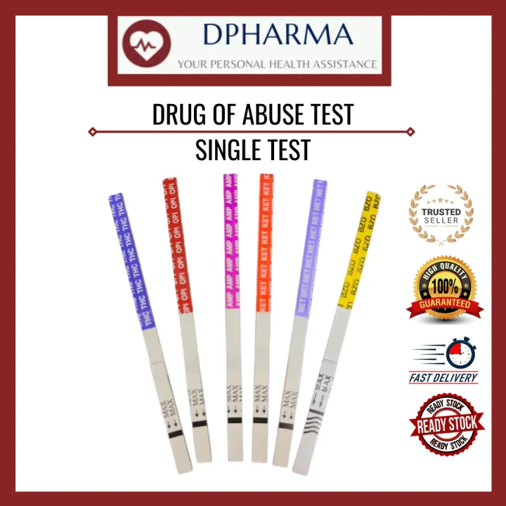 DRUGS OF ABUSE TEST | SINGLE URINE DRUGS TEST DIPSTICK | READYSTOCK ...