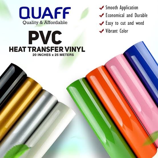 1 Meter x 20" Quaff HTV CDP Rubberized Vinyl PVC Heat Press Transfer ...