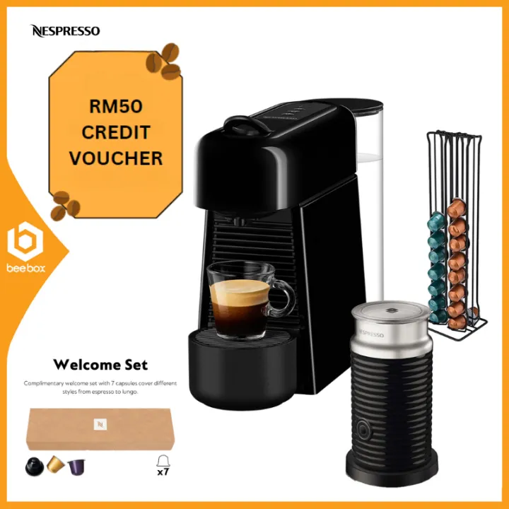 Nespresso D45-ME-BK-NE Essenza Plus Fully Automatic Capsule Espresso ...