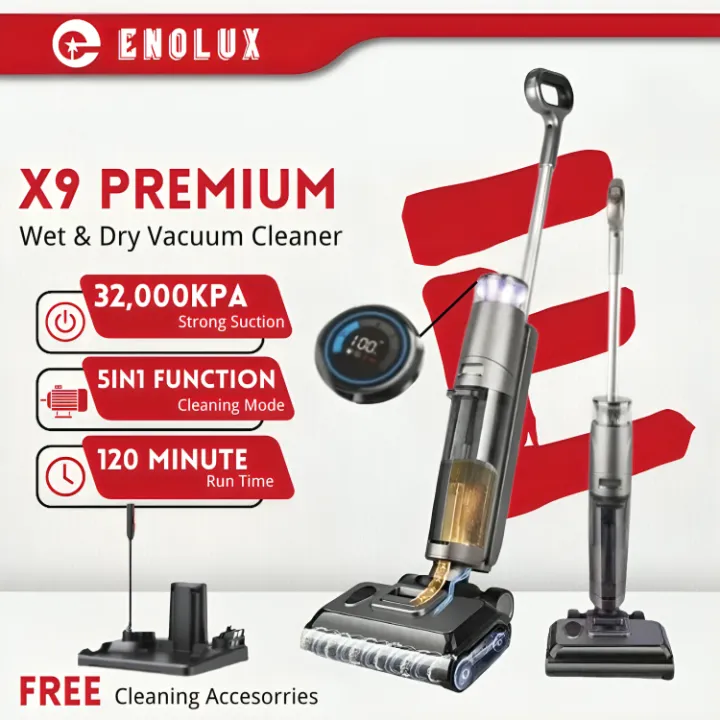 New 2024 Enolux X9 Premium Cordless Wet And Dry Mop Vacuum Cleaner ...