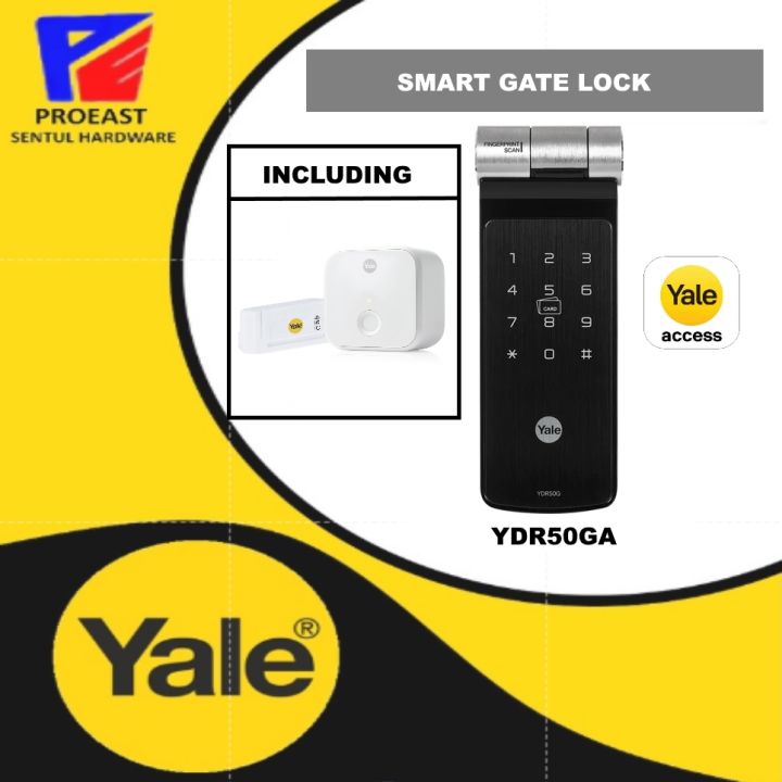 [2022 NEW MODEL] YALE YDR50GA Smart Digital Gate Lock / Access Gate ...