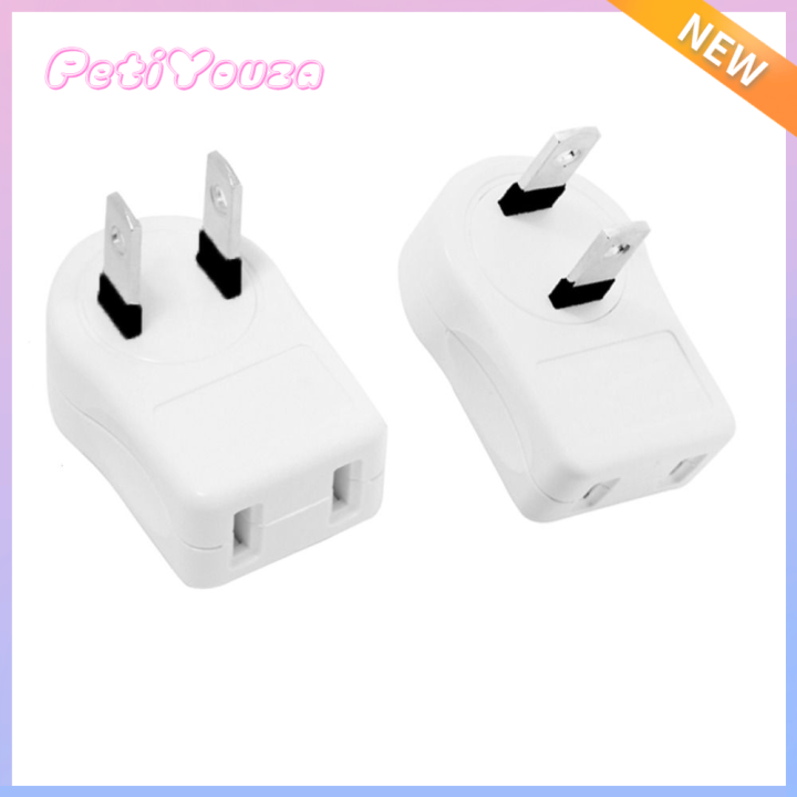 1Pc 2-Prong 1-15P 2 Outlets Plug Left Right Angled 90 Degree Mini Plug ...