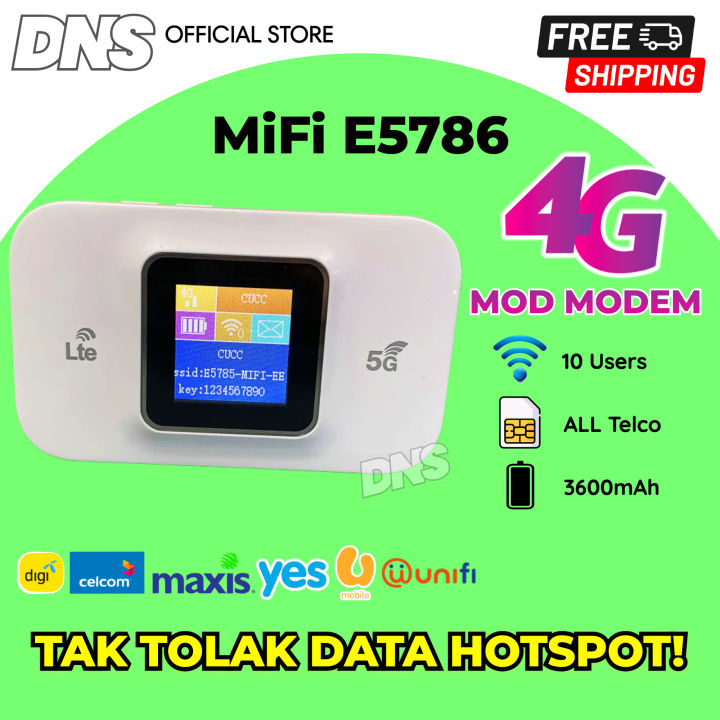 MOD MiFi E5786 PLUS Portable Modem Router WiFi Tanpa Had Support All ...