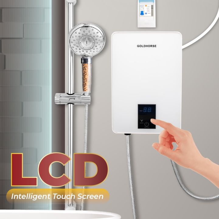 [CASH ON DELIVERY] Household LCD Touchscreen Shower Water Heater 6000W ...