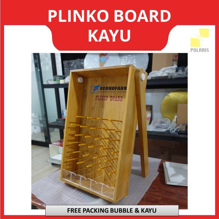 PLINKO BOARD KAYU DROP BALL CUSTOM - LUCKY DRAW BOX WOODEN MARBLE PRIZE ...