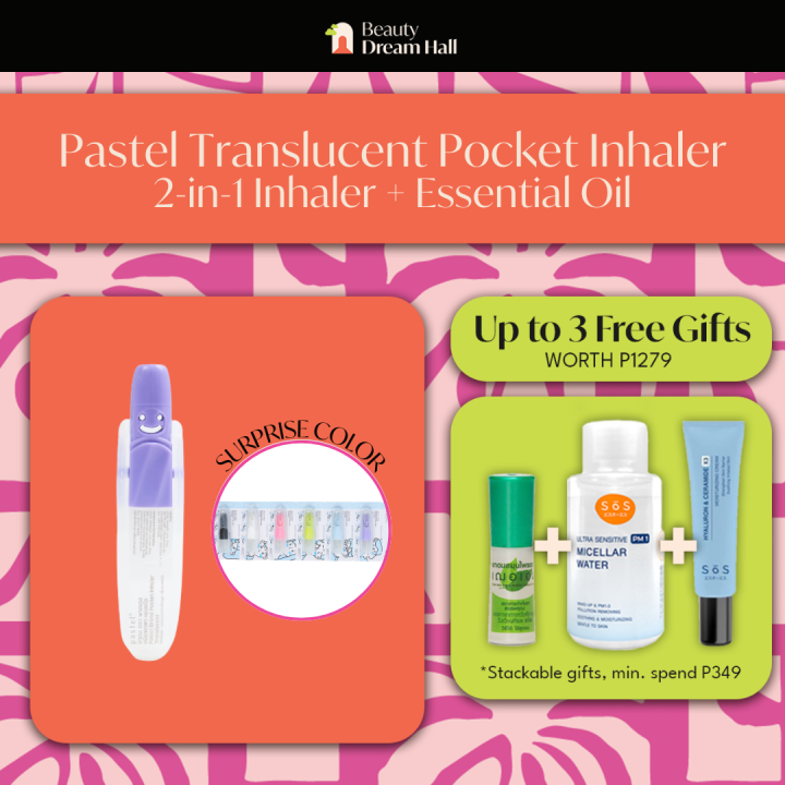 Pastel Translucent Pocket Inhaler [Menthol, Eucalyptus, Relieves Nasal ...