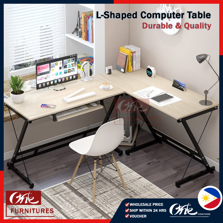 L-shaped Corner Table Computer Desk Modern Home Office Desk Simple ...
