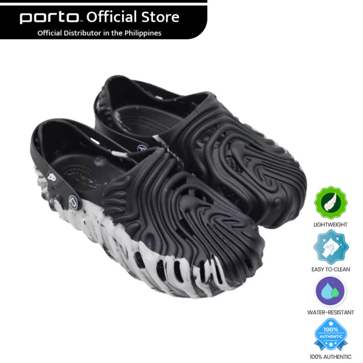 Porto Martim Sandals Clogs For Men Black Grey | Lazada PH
