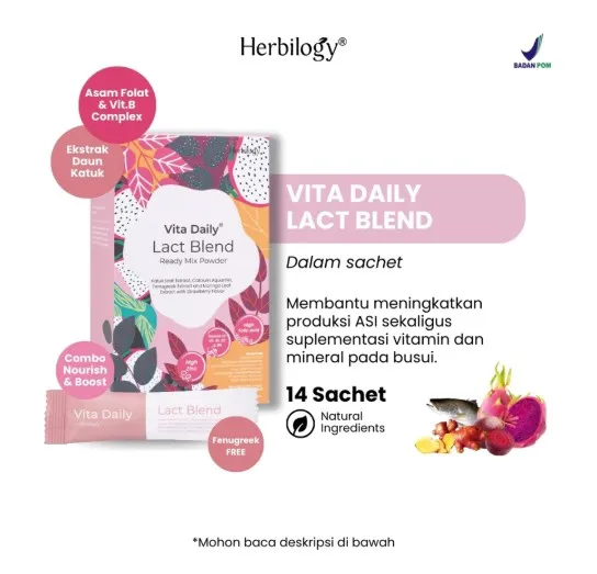 Herbilogy Vita Daily Lact Blend - Nutrisi Busui & ASI Booster | Lazada ...